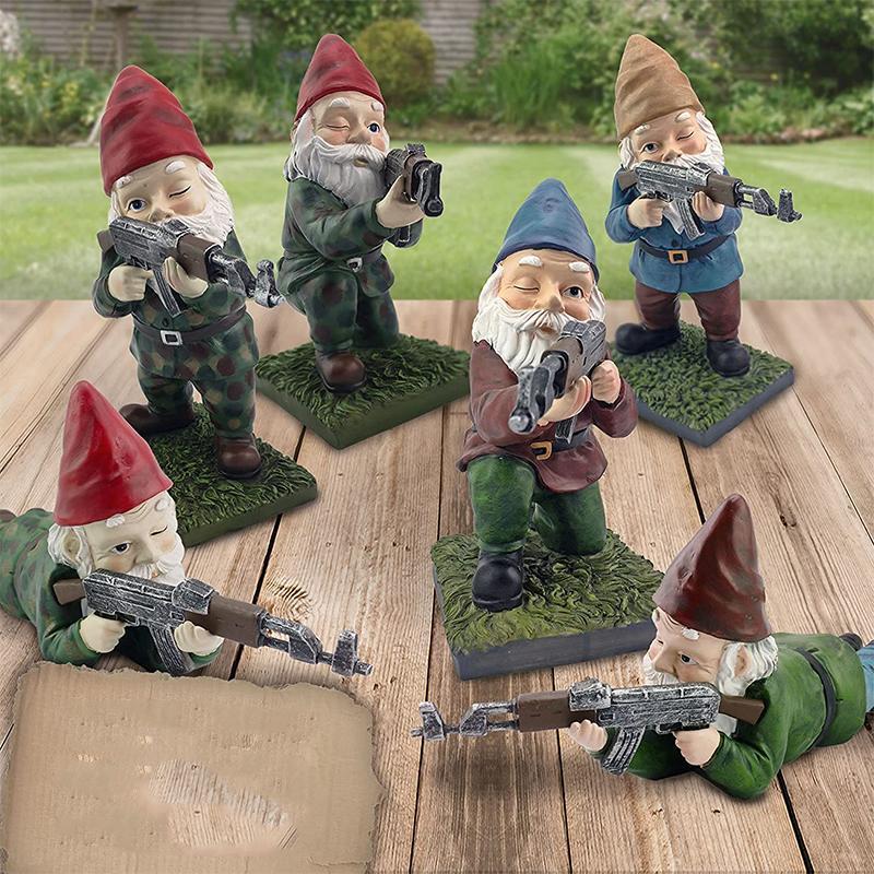 Military Garden Gnome With Camouflage Uniform – Fnkstore